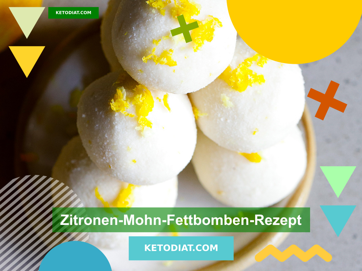 Zitronenmohn-Fettbomben Keto-Rezept - Süßer & pikanter Snack